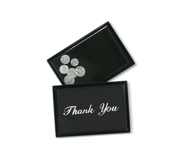 Scratch-Resistant Plastic Tip Tray with Thank You in Black – Sam Tell ...